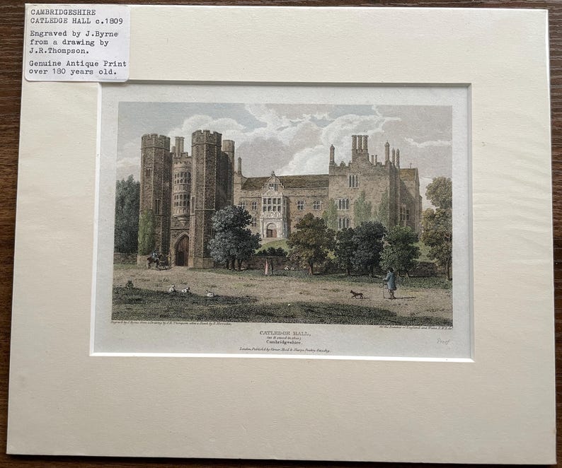 Catledge Hall, (kirtling Tower), Cambridgeshire Original Antique ...