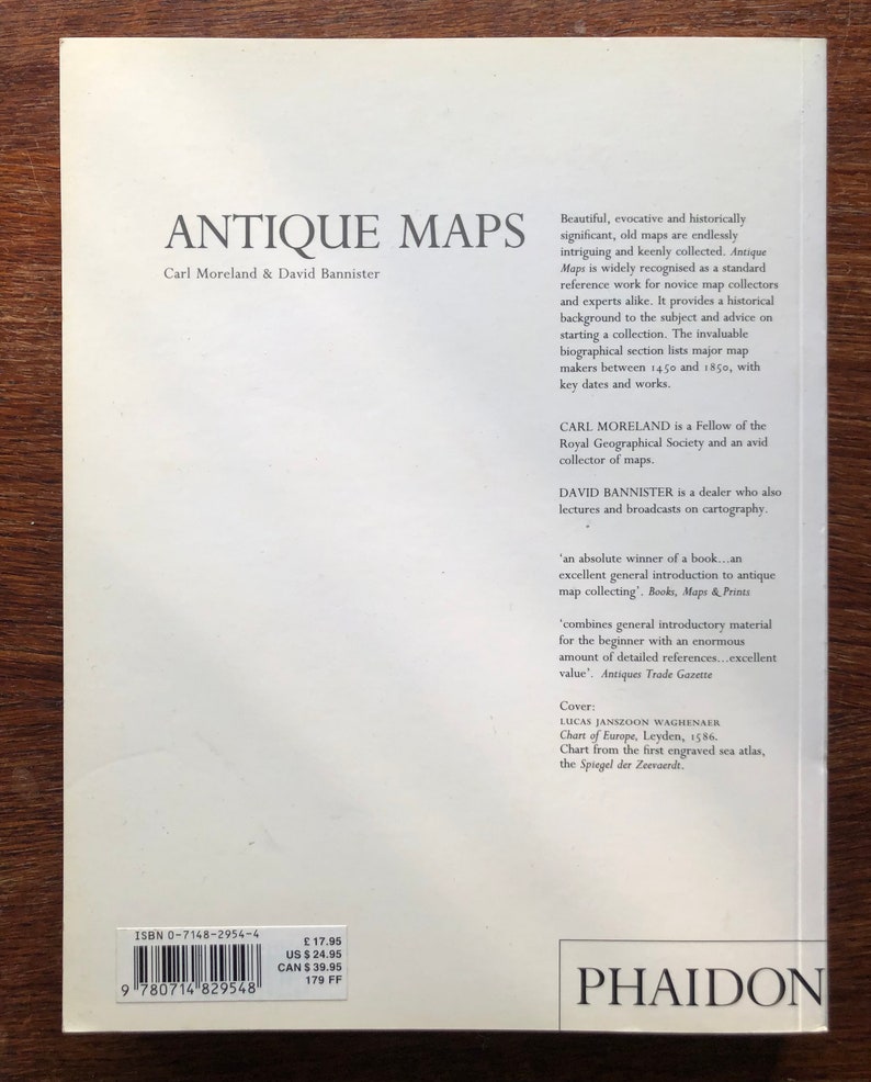 Mapas antiguos de Carl Moreland & David Bannister libro de referencia ...