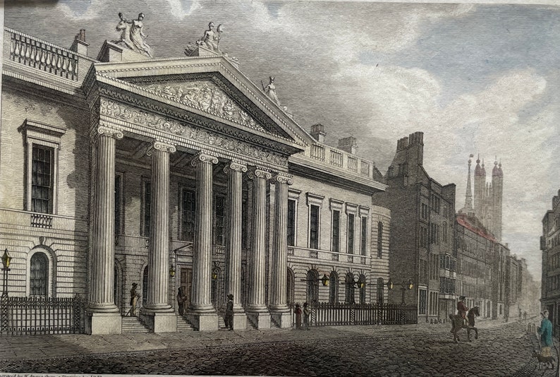 East India House, Leadenhall Street, London, Original Antique Vintage ...