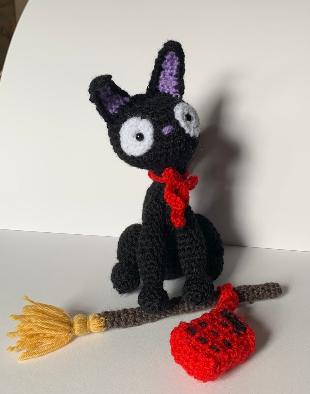 Black Anime Jiji Inspired Hand Crocheted Cat - Etsy
