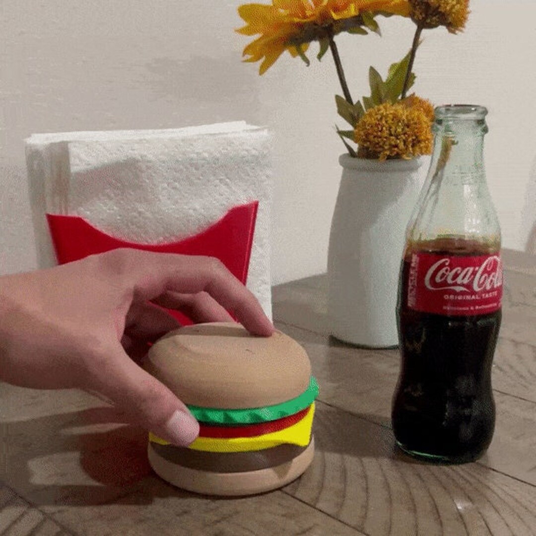 Cheeseburger Coaster Set - Etsy