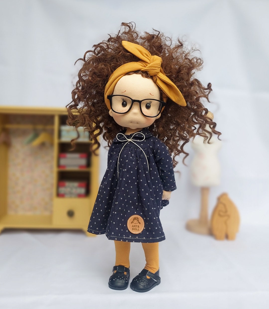 Sophia - Full Mobile Doll, Waldorf Doll Inspiration, Organic Cotton ...