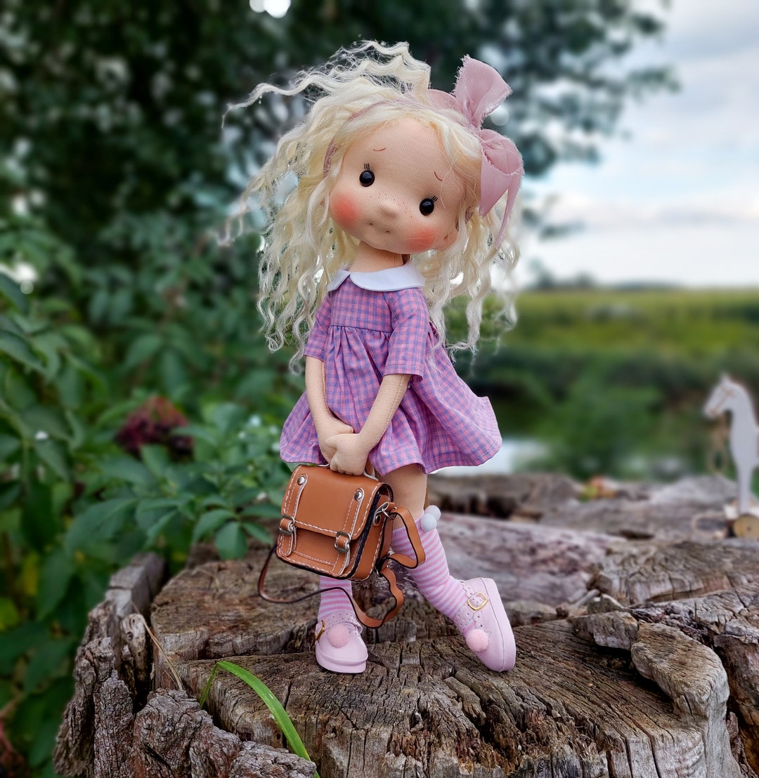 Mia - Full Mobile Doll, Waldorf Doll Inspiration, Organic Cotton Doll ...