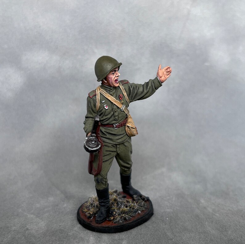 Soviet Soldier Tin Soldier Action Miniatures Figurines 54mm 1/32 ...