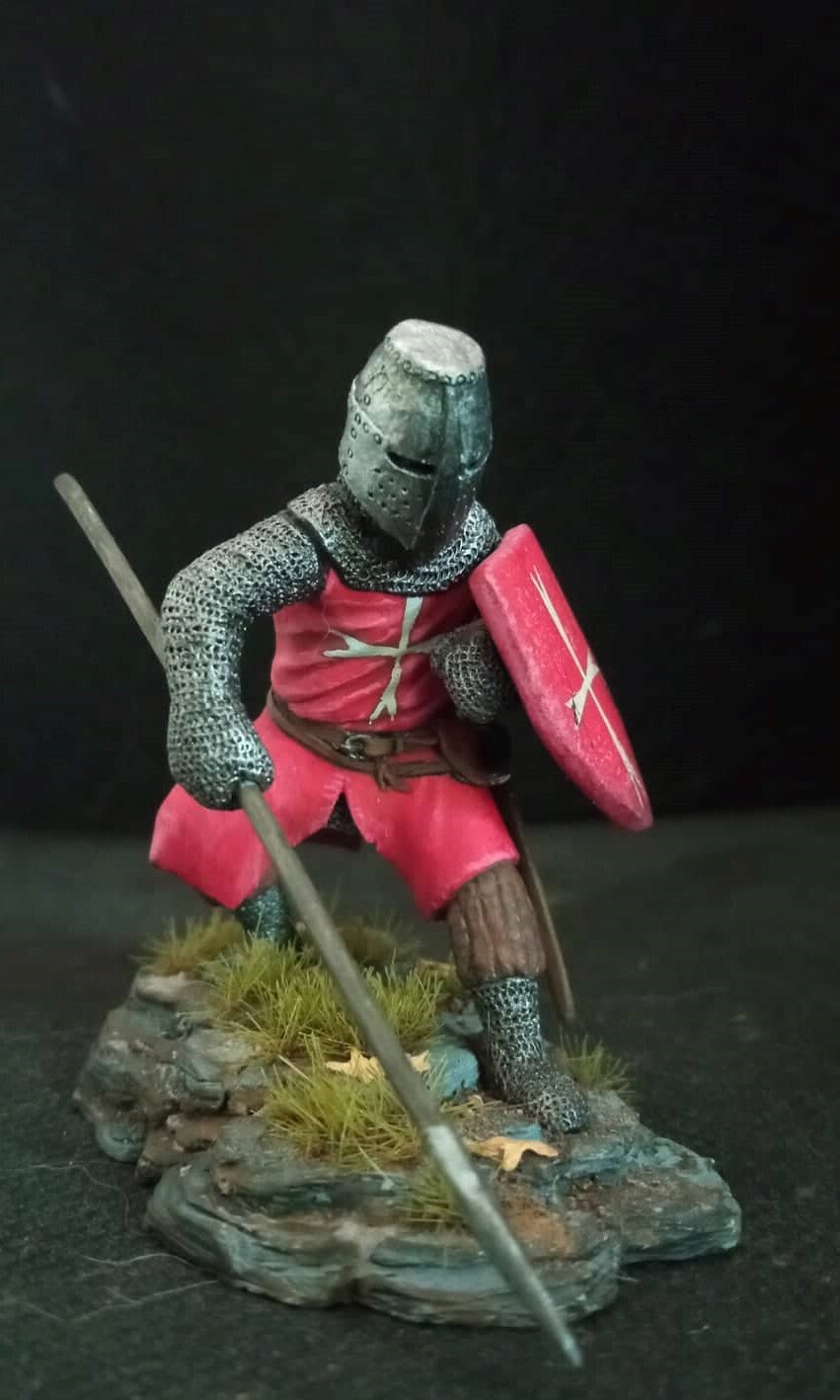Infantry With a Halberd of the 14th Century PAINTED. Resin Figurine ...