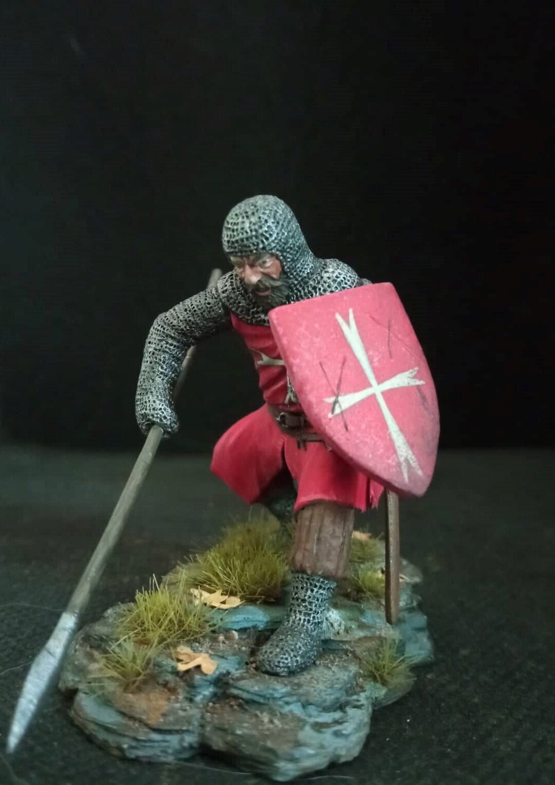 Infantry With a Halberd of the 14th Century PAINTED. Resin Figurine ...
