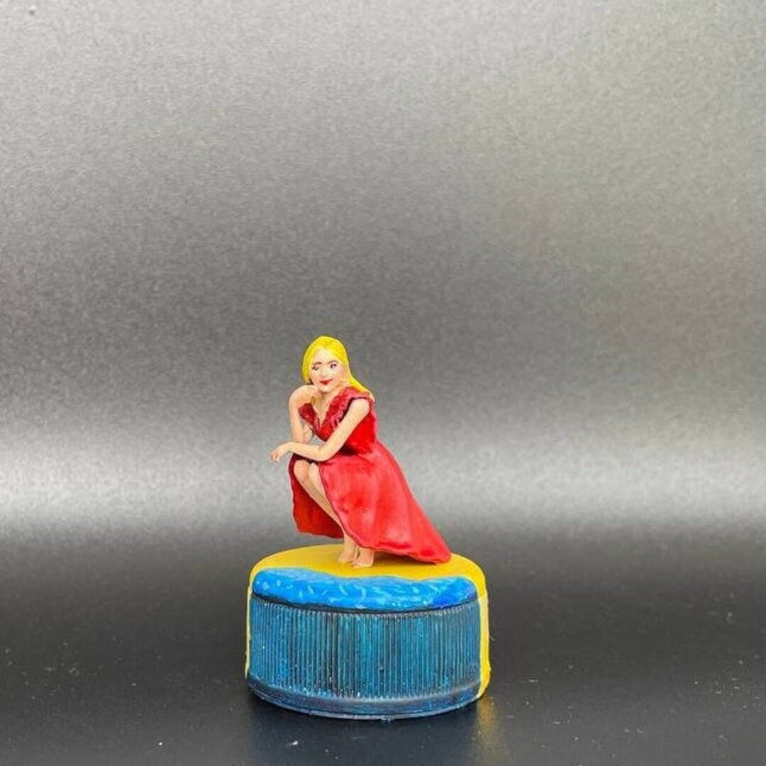 Woman Hand Painted 25mm Resin Toy - Etsy