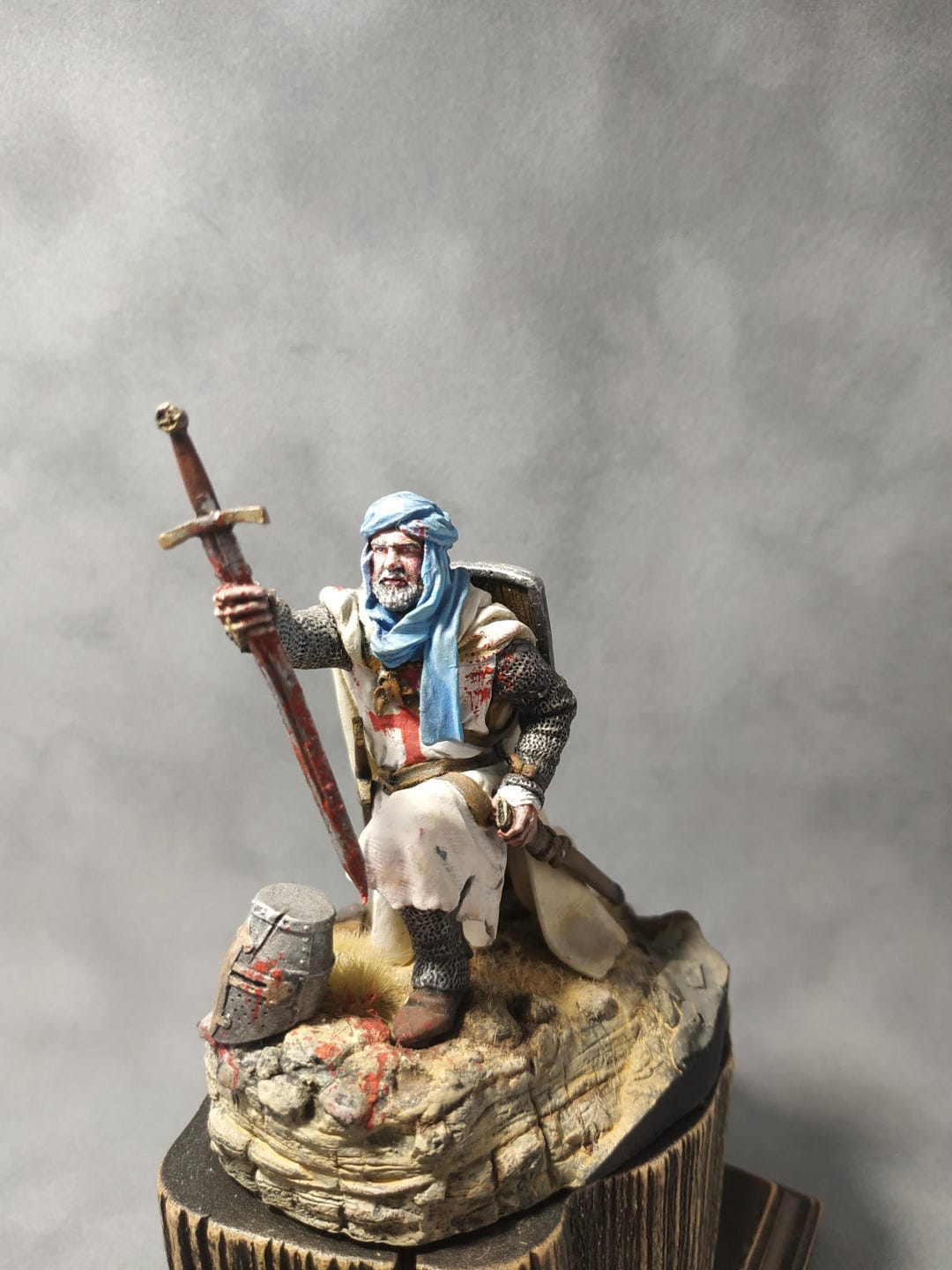 Tin Knight Templar Figurine: 12th Century Holy Land, 75mm Scale - Etsy