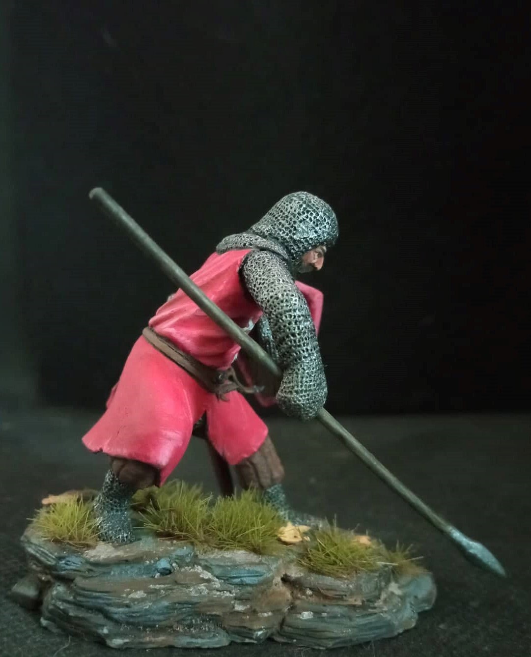Infantry With a Halberd of the 14th Century PAINTED. Resin Figurine ...