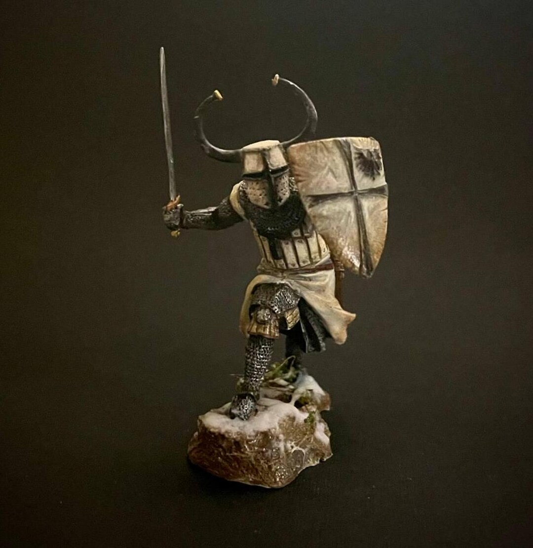 Medieval Knight Teutonic Order 14 Th Tin Soldiers. Scale 1:24 75mm ...