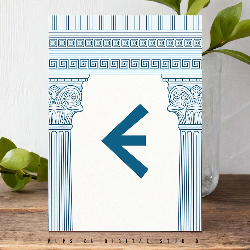 CUSTOM COLORS Greek Temple Flag Banner, Ancient History Theme, 5x7 ...