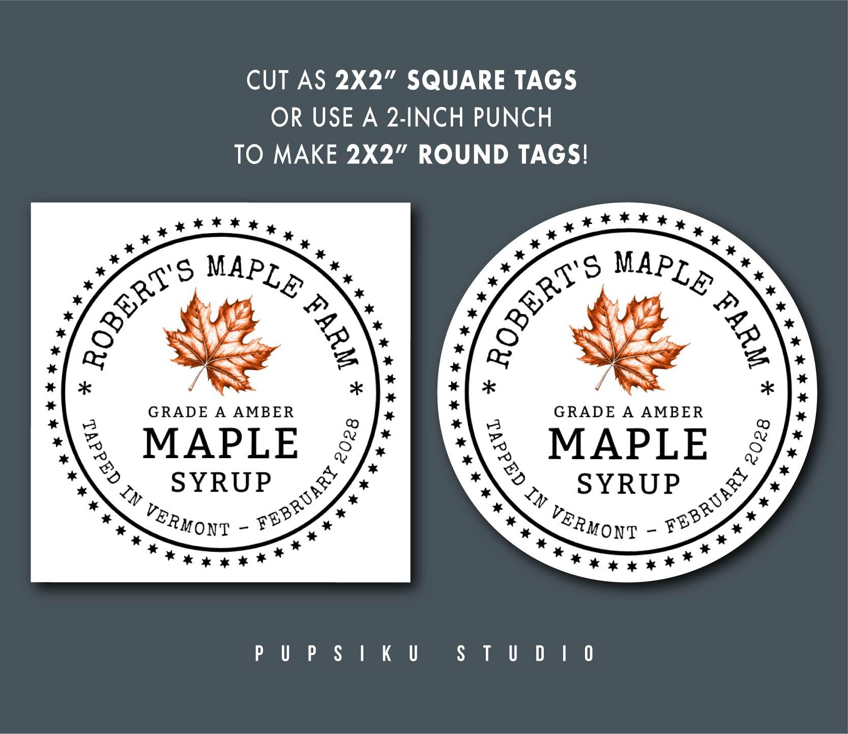Maple Syrup Canning Label: Editable Jar Sticker Template (digital ...