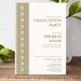 Elegant Graduation Party Invitation With Greek Key, 5x7 Editable Card ...