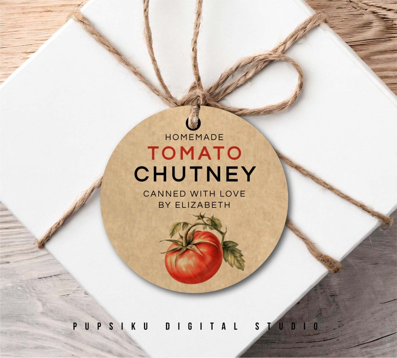 Editable Canning Label With Red Tomato, 2x2 Square or Round Sticker ...