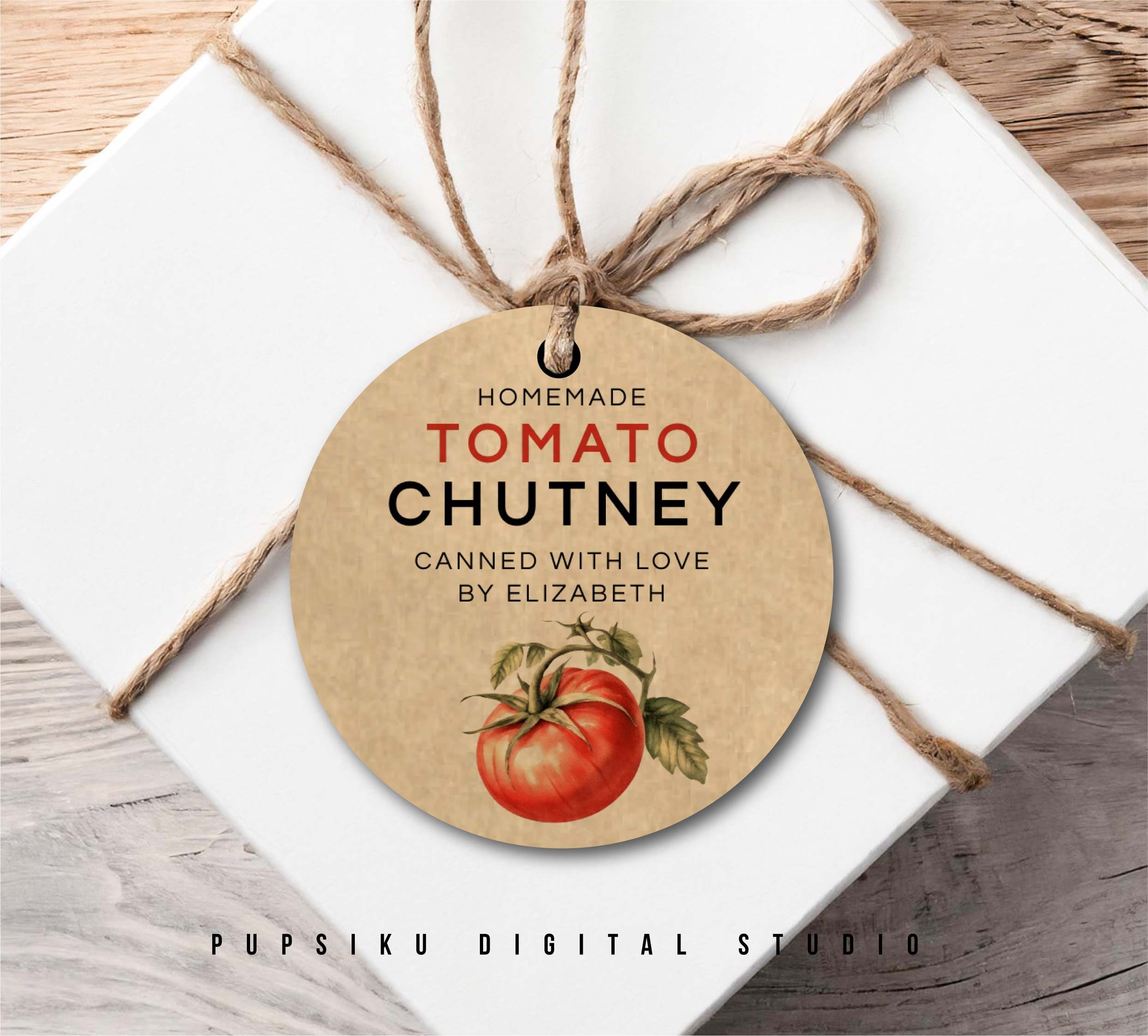 Editable Canning Label With Red Tomato, 2x2 Square or Round Sticker ...