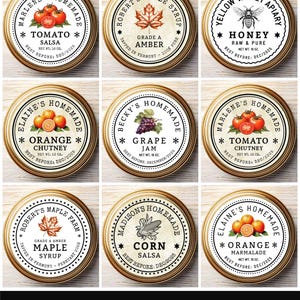 Printable Corn Relish Canning Label, Custom Colors 2x2 Square or Round ...