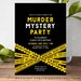 Murder Mystery Birthday Party Invitation, Detective or Police Crime ...