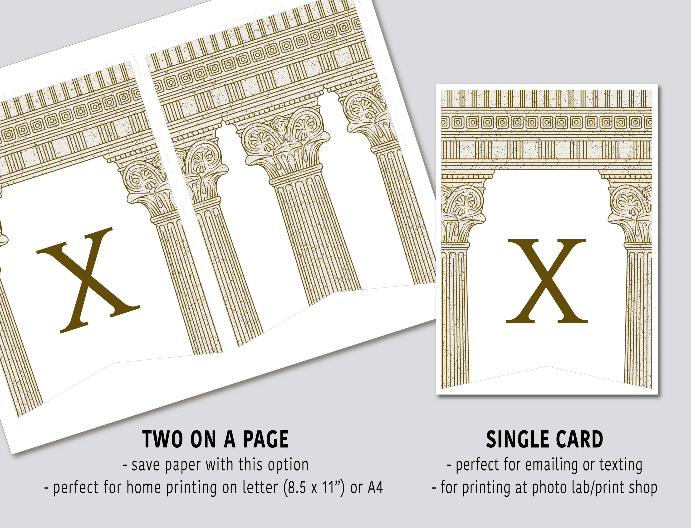 Roman Toga Party Banner: 5x7 Editable Printable (digital Download) - Etsy