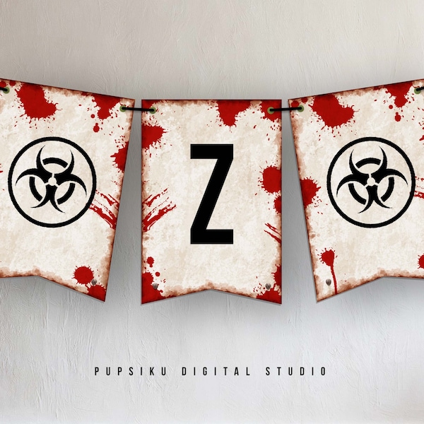 Zombie Banner - Etsy