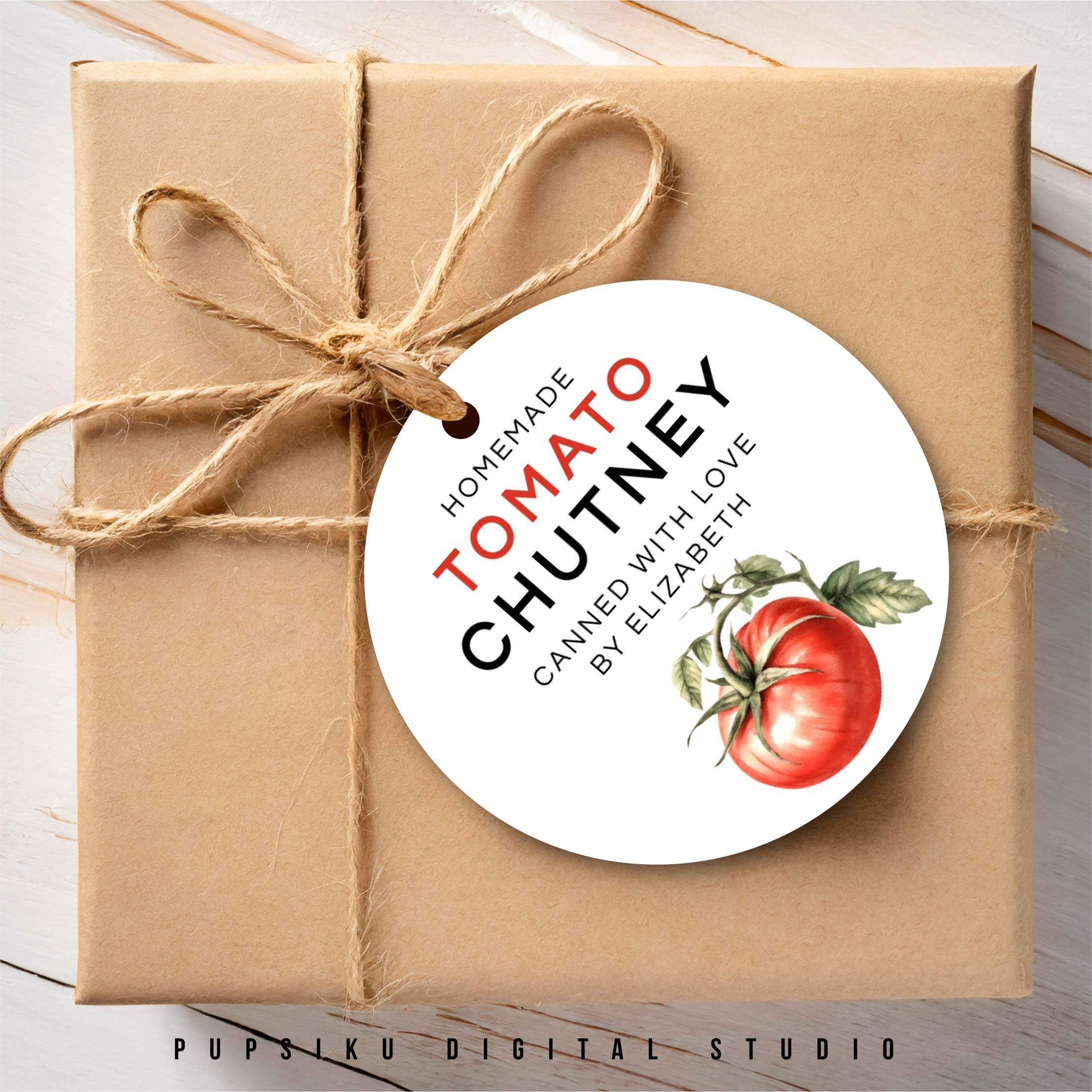 Editable Canning Label With Red Tomato, 2x2 Square or Round Sticker ...