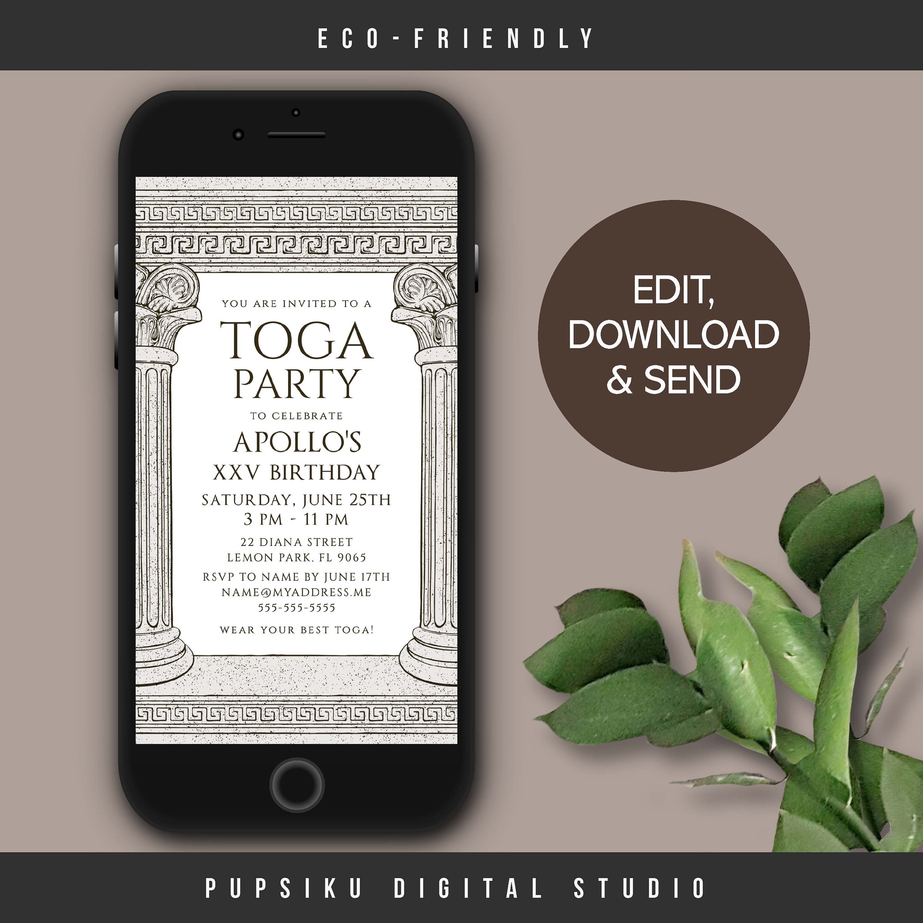 Toga Party Invitation