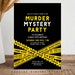 Murder Mystery Birthday Party Invitation, Editable 5x7" Card, PRINTABLE ...