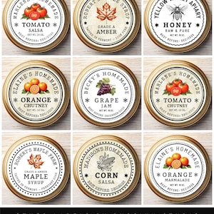 Editable Tomato Chutney Canning Label, Printable 2x2 Square or Round ...