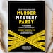 Murder Mystery Birthday Party Invitation, Editable 5x7" Card, PRINTABLE ...