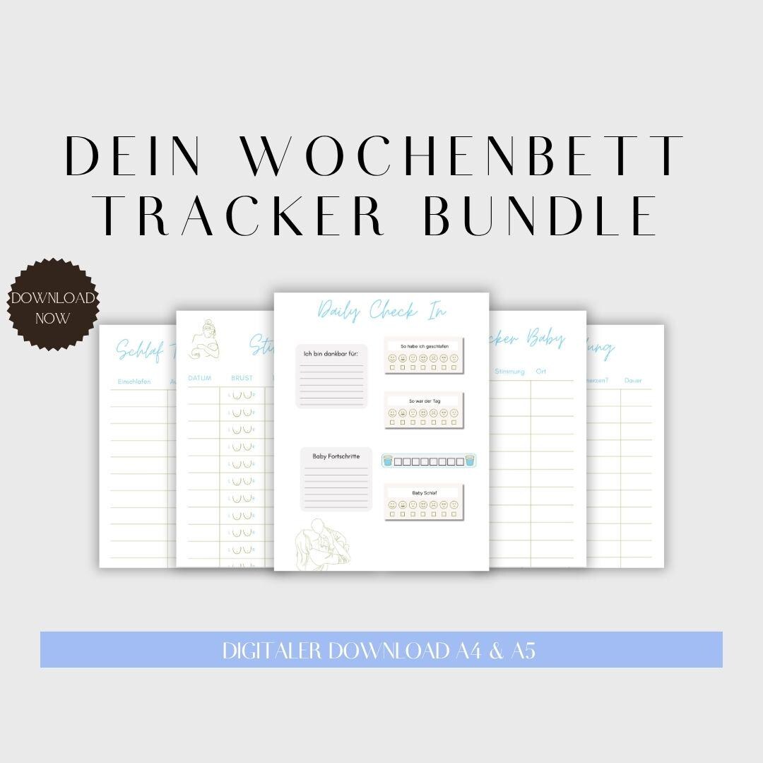 Postpartum Tracker Bundle – Minimalist Mom Planner as a Printable PDF ...