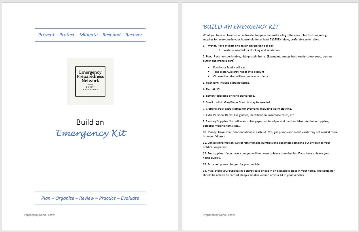 Build an Emergency Kit. Emergency Preparedness. Emergency | Etsy