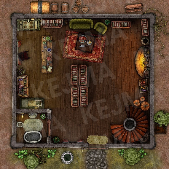 DnD table digital battle map Alchemy's Home | Etsy