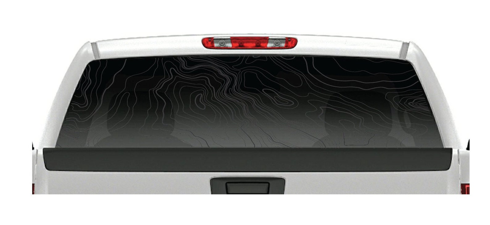 Topo Map Vinyl Graphics for Truck Rear Window - Etsy
