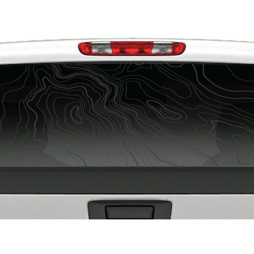 Topo Map Vinyl Graphics for Truck Rear Window - Etsy