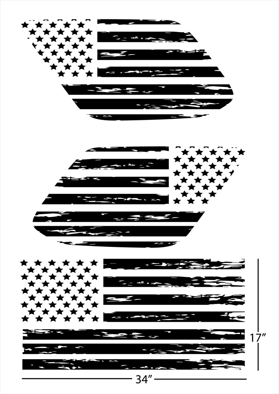 Distressed American Flag - Etsy