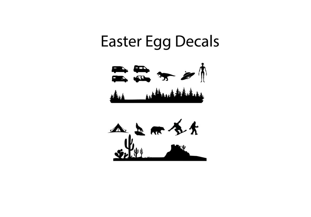 Mini Easter Egg Windshield Decals - Etsy