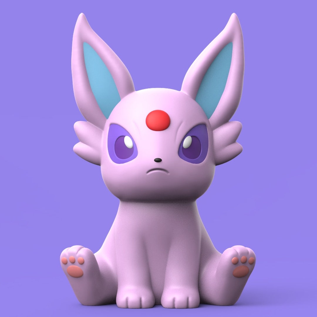 DIY Pokemon Espeon 3D Model Paint It Yourself Pokemon Model - Etsy