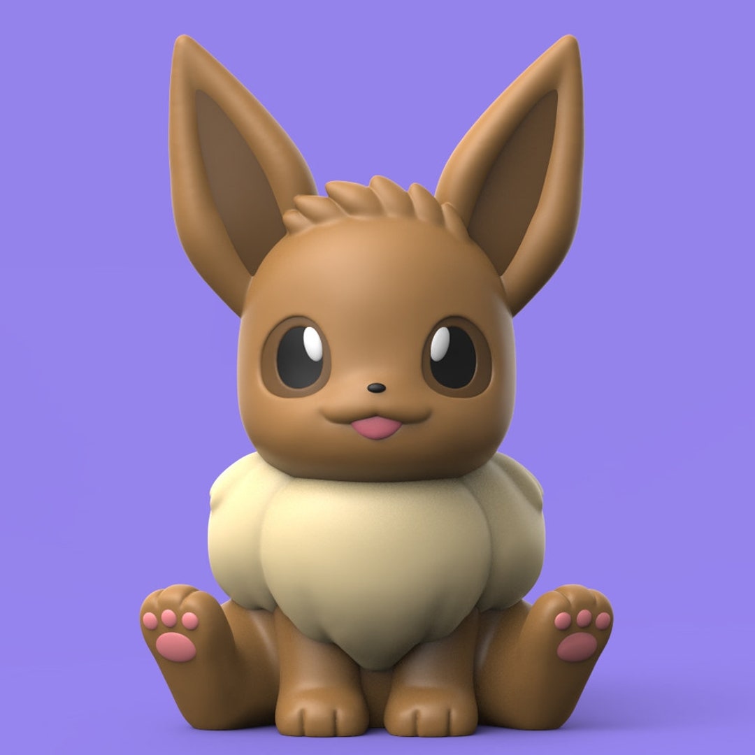 DIY Pokemon Eevee 3D Model Paint It Yourself Pokemon Model - Etsy