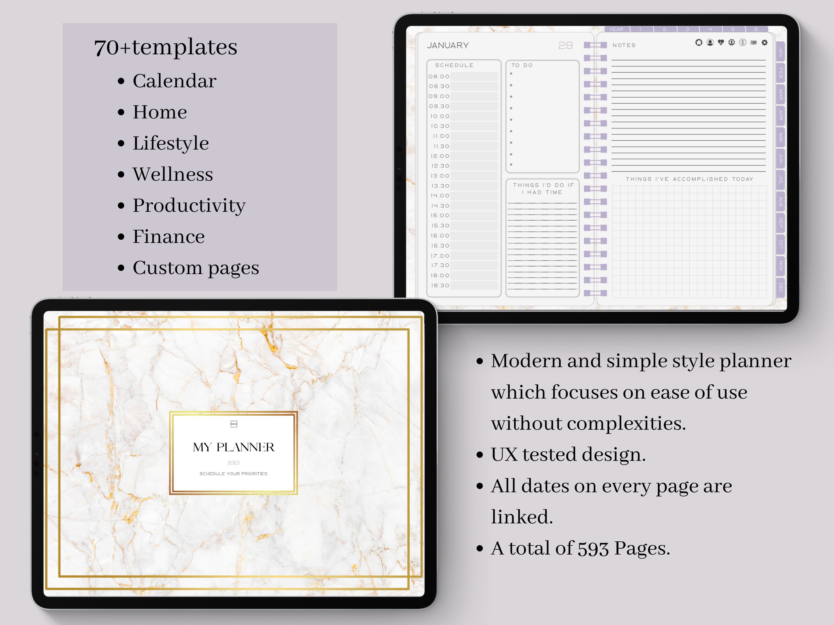 Sun-sat Digital Planner 2023 Everyday Life Planner Goodnotes - Etsy