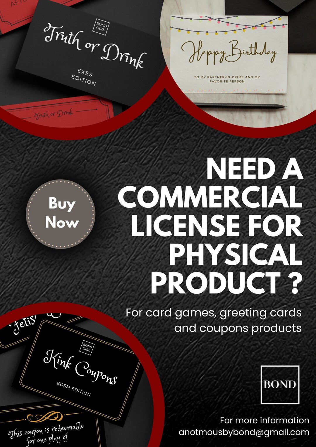 A Single Product Commercial License Under Card Game, Greeting Card and ...