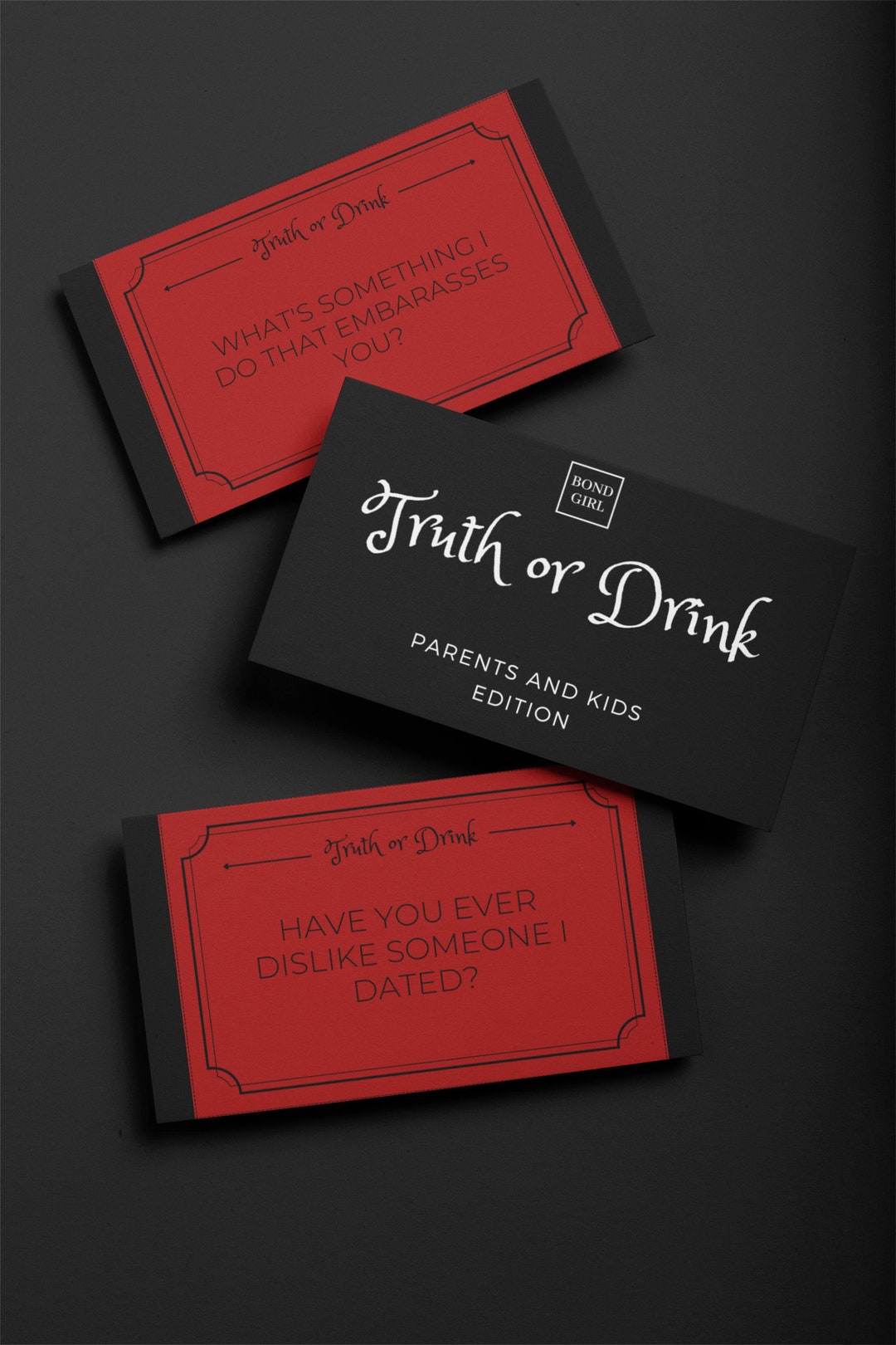 54 Cards of Truth or Drink Parents and adult Kids Edition, Printable ...