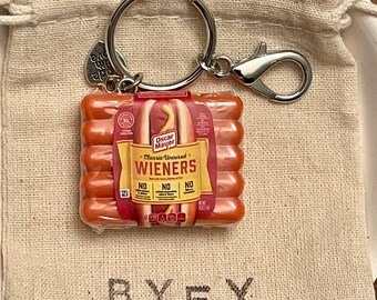 Hotdog Keychain - Etsy