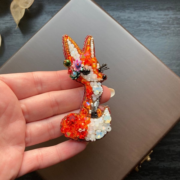 Fox Brooch - Etsy