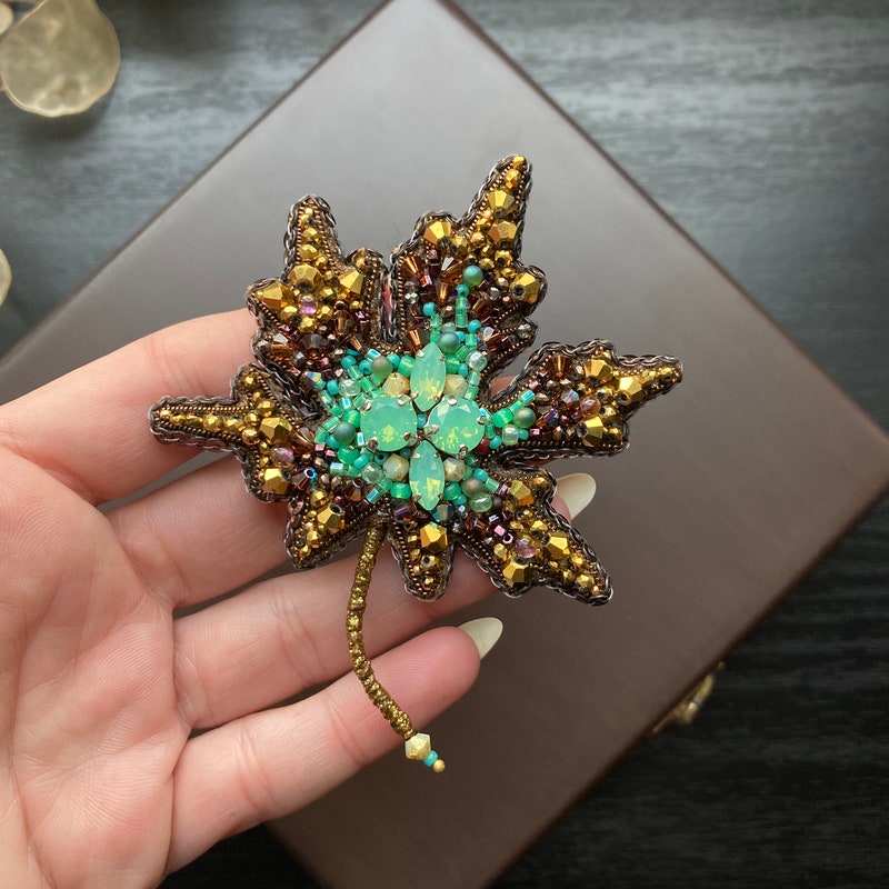Autumn Leaf Brooch - Etsy