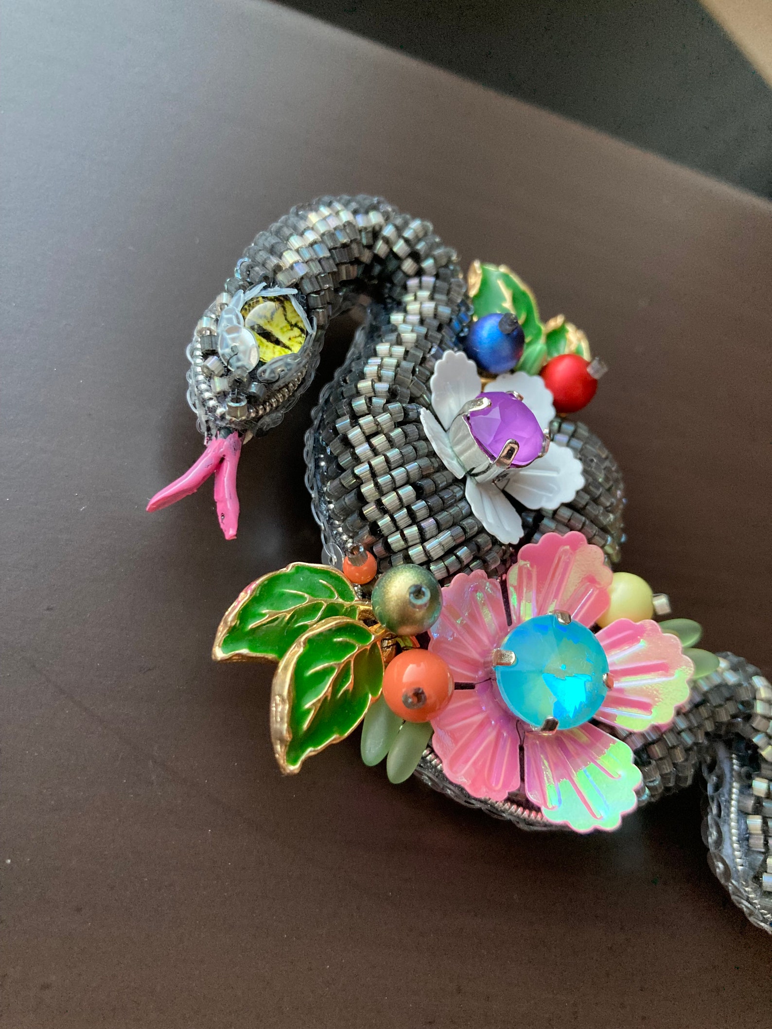 Handmade Snake Broochunique Snake Accessory - Etsy