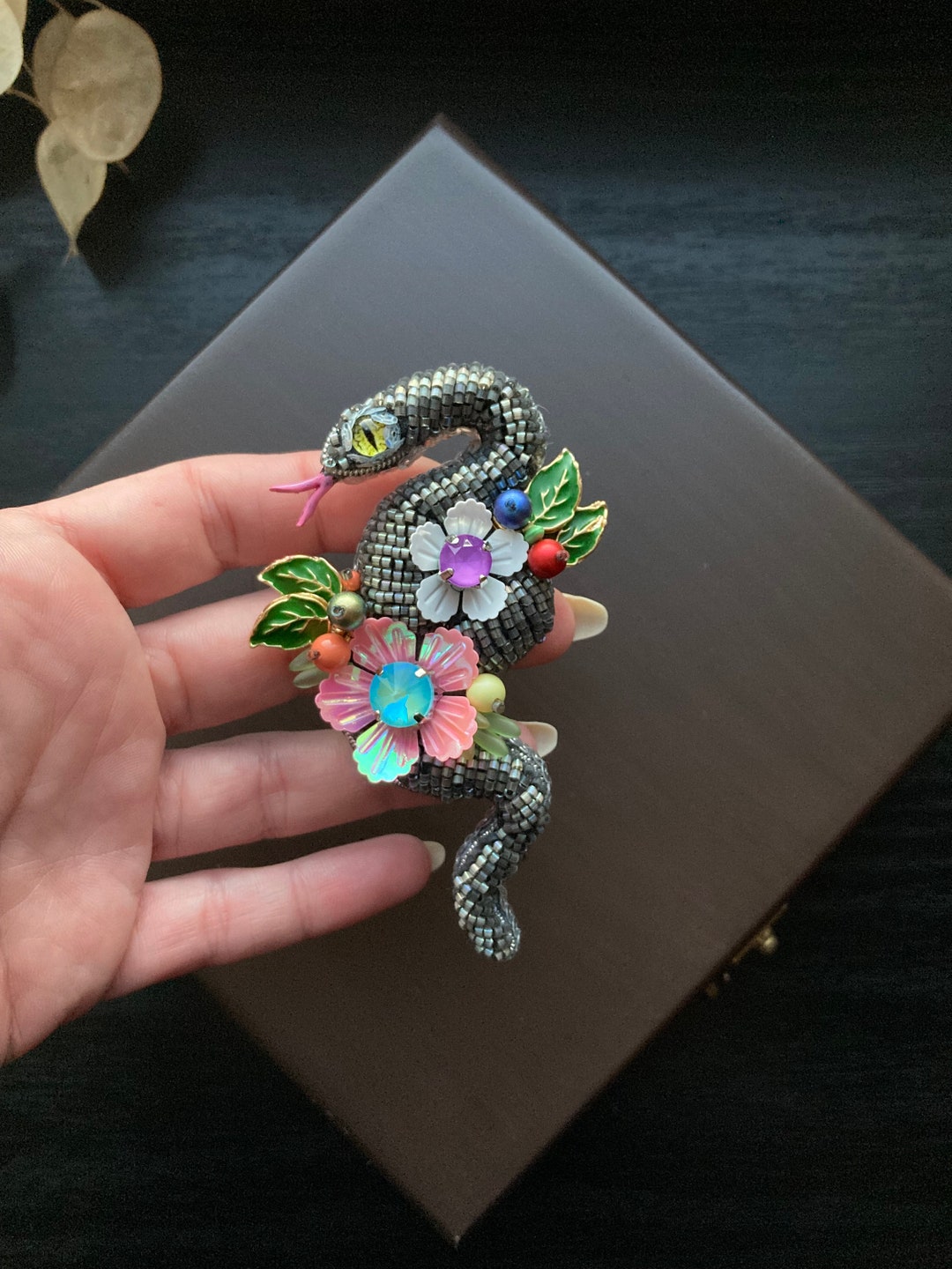 Handmade Snake Brooch,unique Snake Accessory Pin,three-dimensional ...