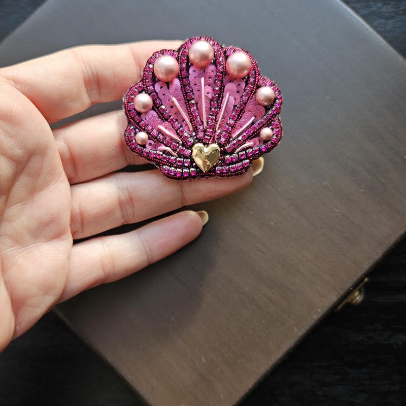 Seashell Brooch - Etsy