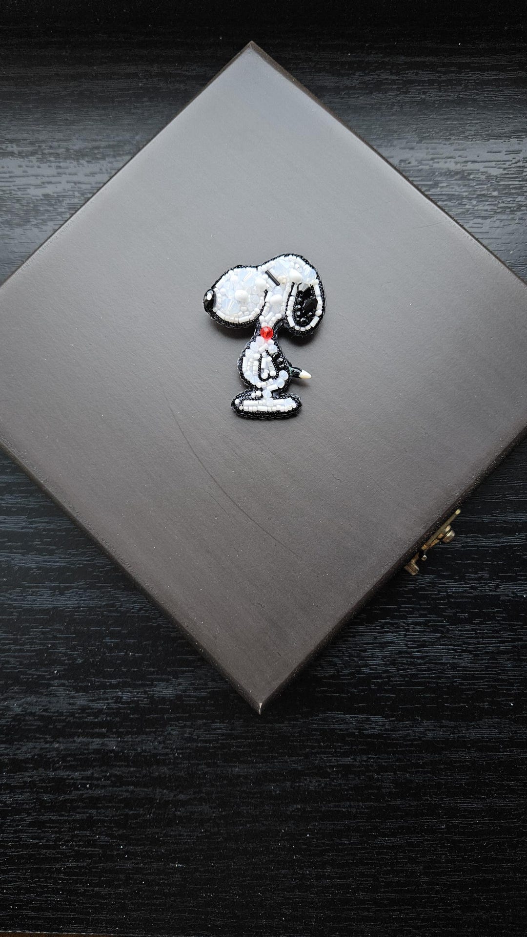 Handmade Snoopy Brooch, Cartoon Character, Handcrafted Snoopy Dog Pin ...
