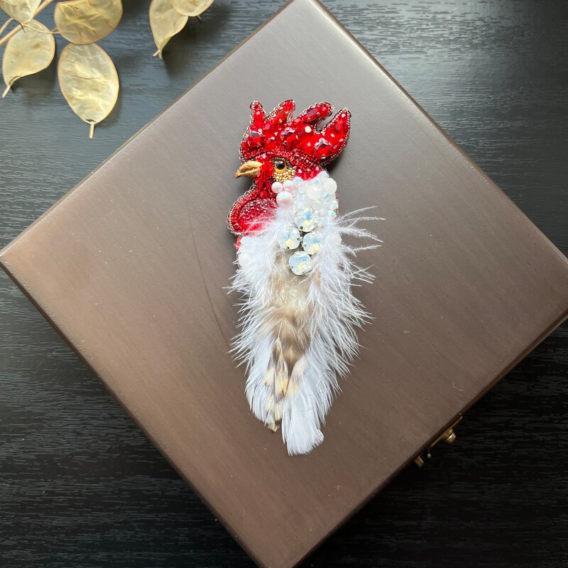 Embroidered Rooster - Etsy