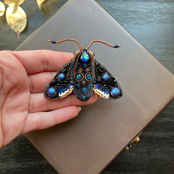 Moth Brooch - Etsy