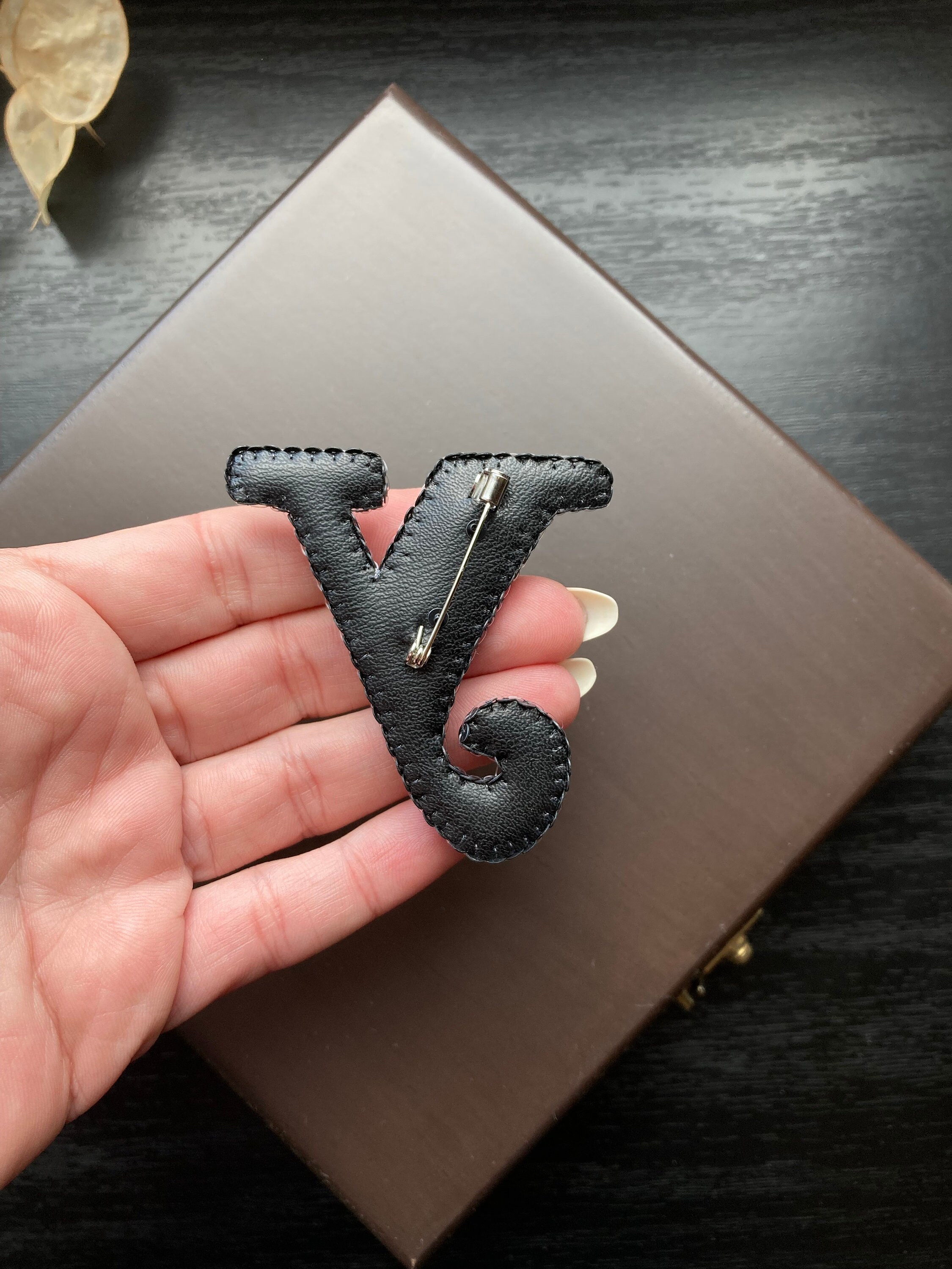 Handmade Letter Brooch,embroidered Letter Y,custom Design Brooch,gift ...